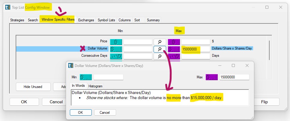 Identifying High Volume Stocks by Dollar Value with Trade Ideas