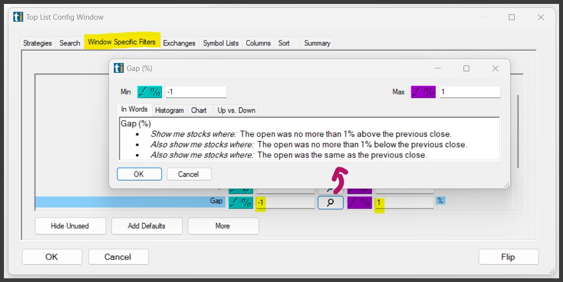 Gap in Percentage: Recognize Stocks with Major Gapping Up or Down